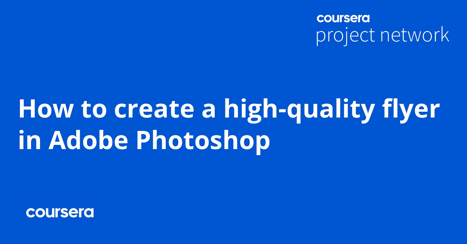 How to create a high-quality flyer in Adobe Photoshop - Coursya