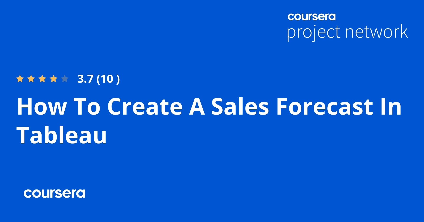 How To Create A Sales Forecast In Tableau - Coursya
