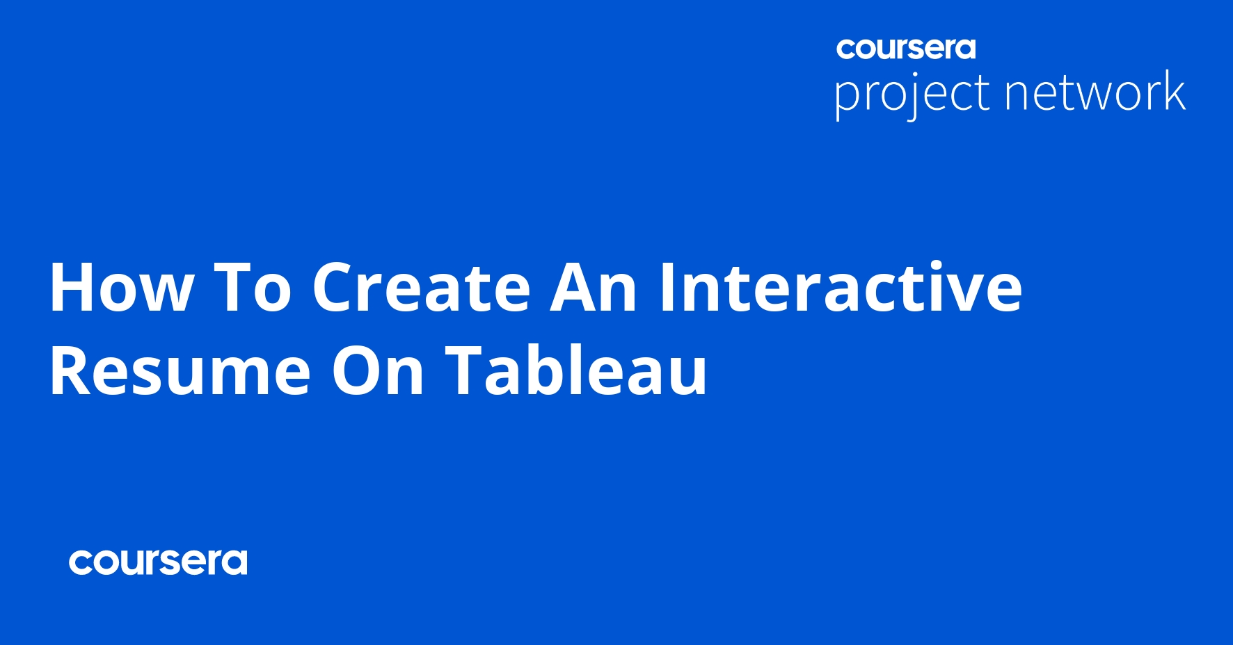 How To Create An Interactive Resume On Tableau - Coursya