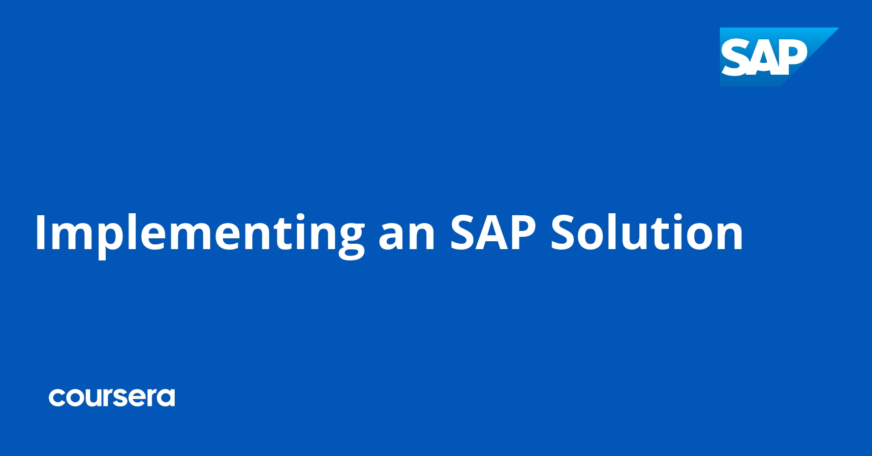 Implementing an SAP Solution - Coursya