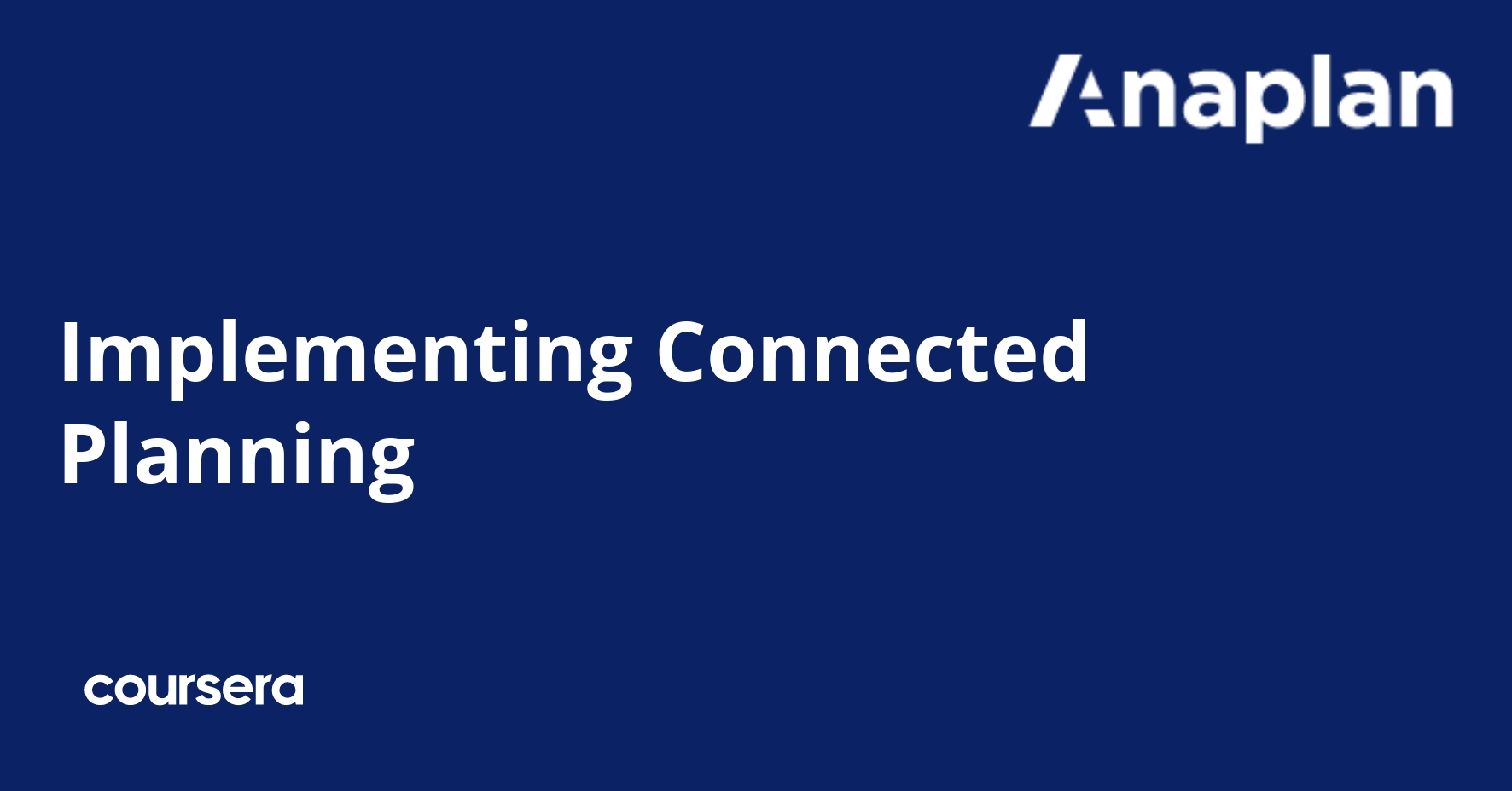 Implementing Connected Planning - Coursya
