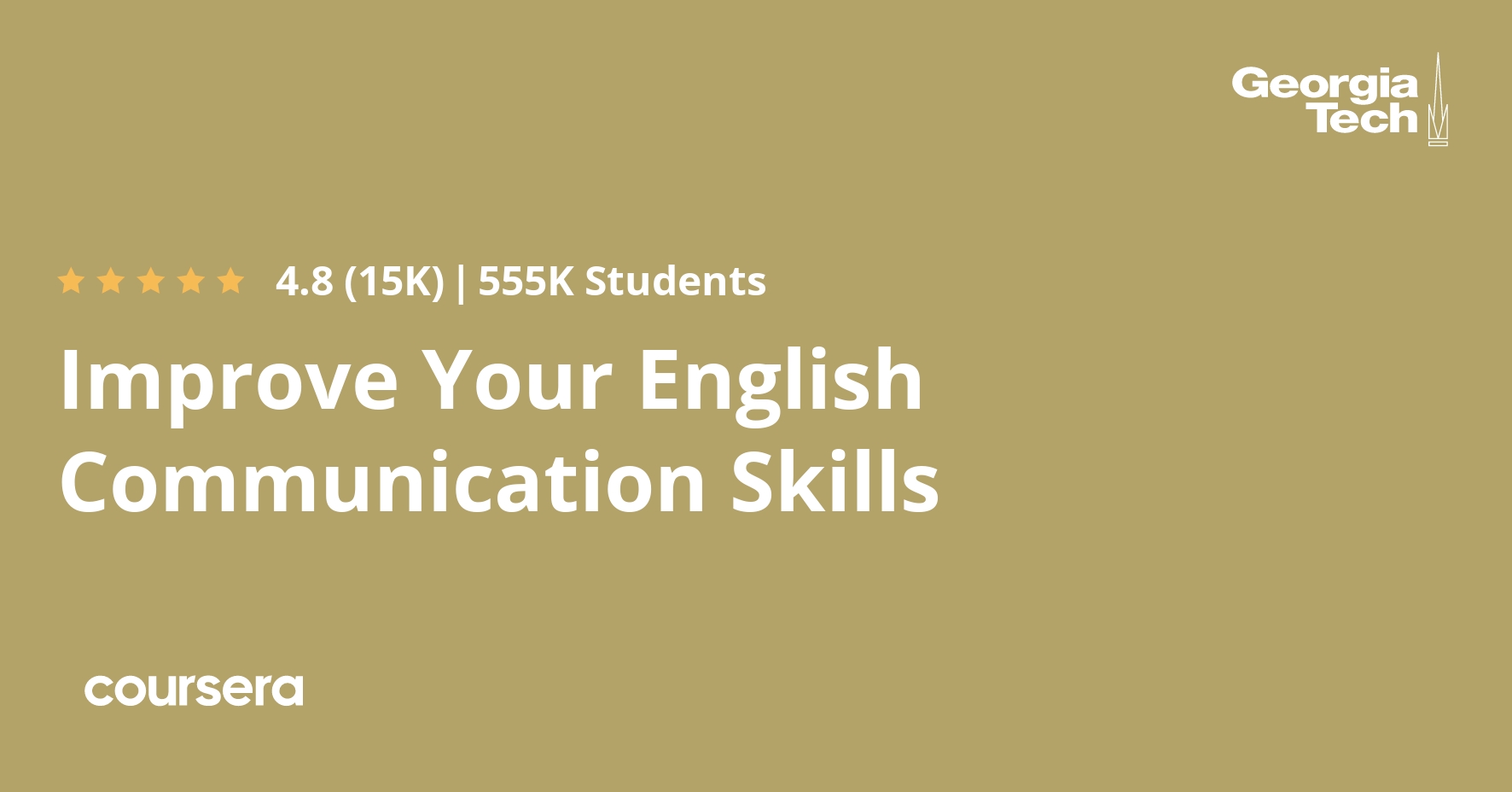 Improve Your English Communication Skills Specialization - Coursya