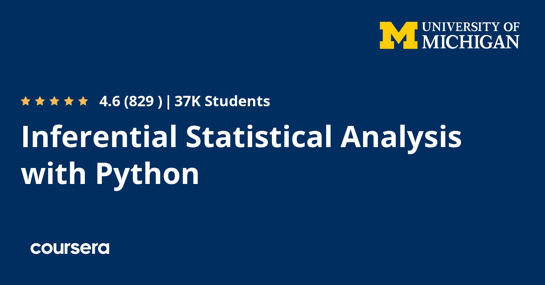 Inferential Statistical Analysis With Python Coursya