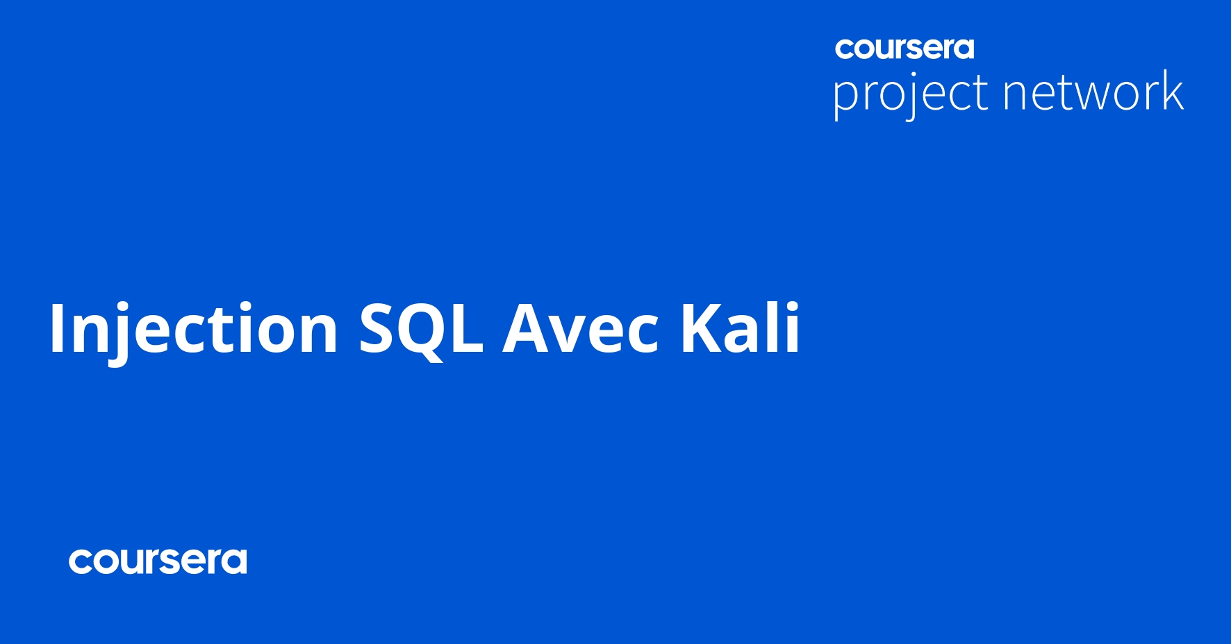 Injection SQL Avec Kali - Coursya