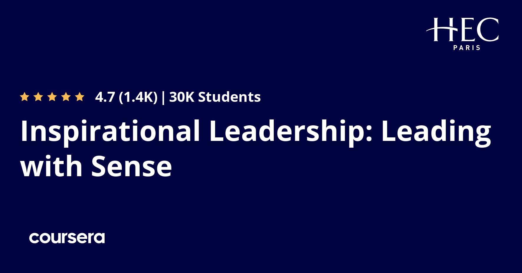 Inspirational Leadership: Leading with Sense Specialization - Coursya