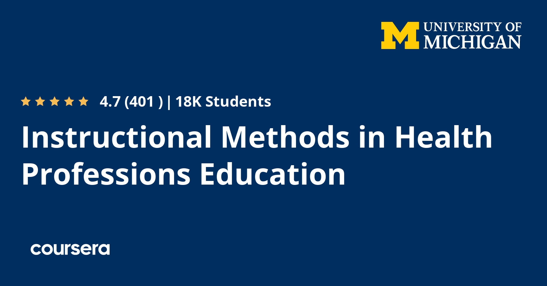 Instructional Methods in Health Professions Education - Coursya