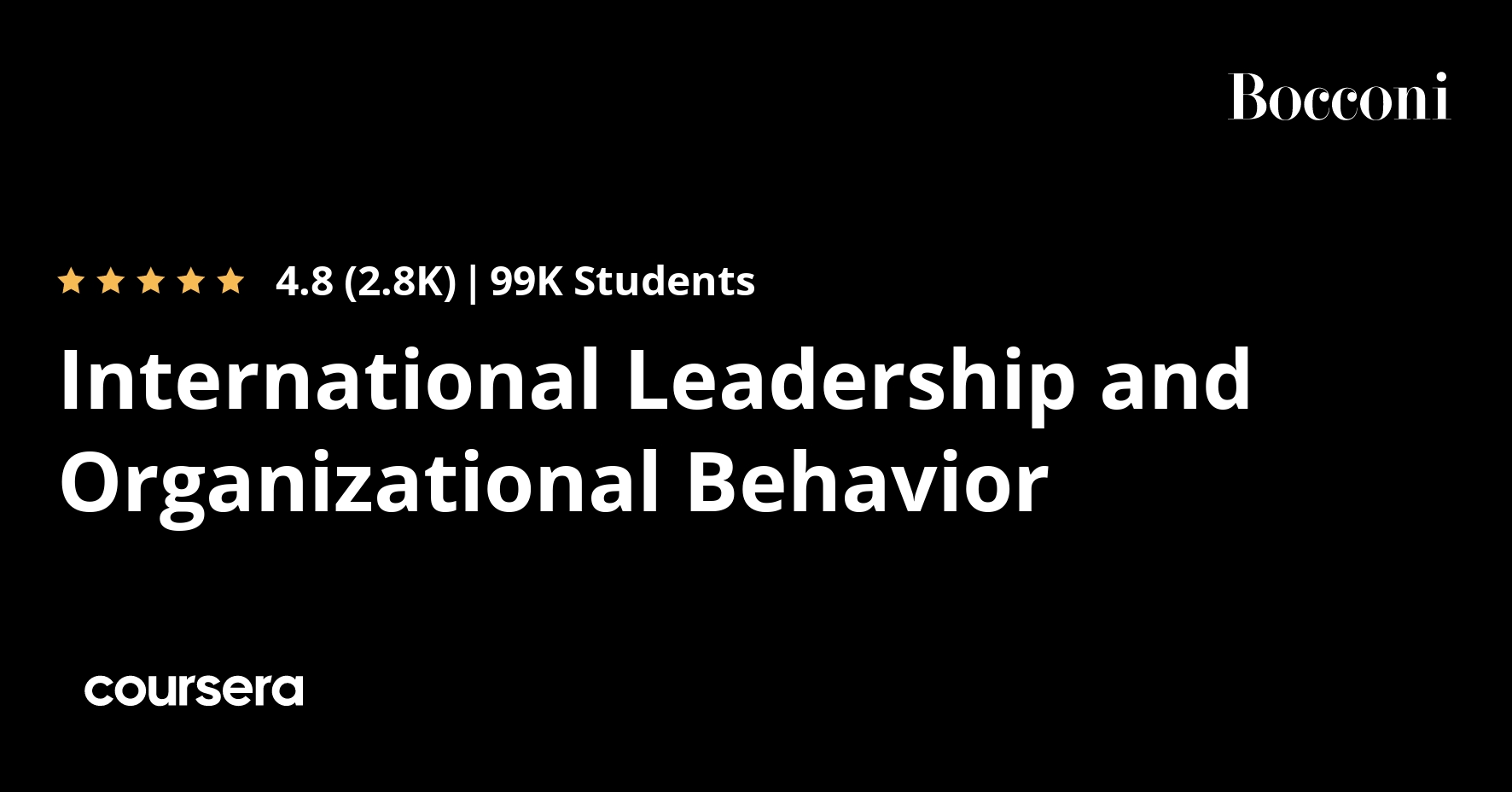 International Leadership and Organizational Behavior - Coursya