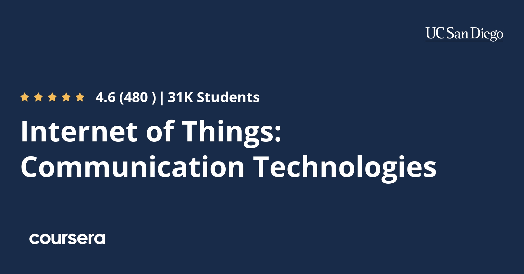 Internet of Things: Communication Technologies - Coursya