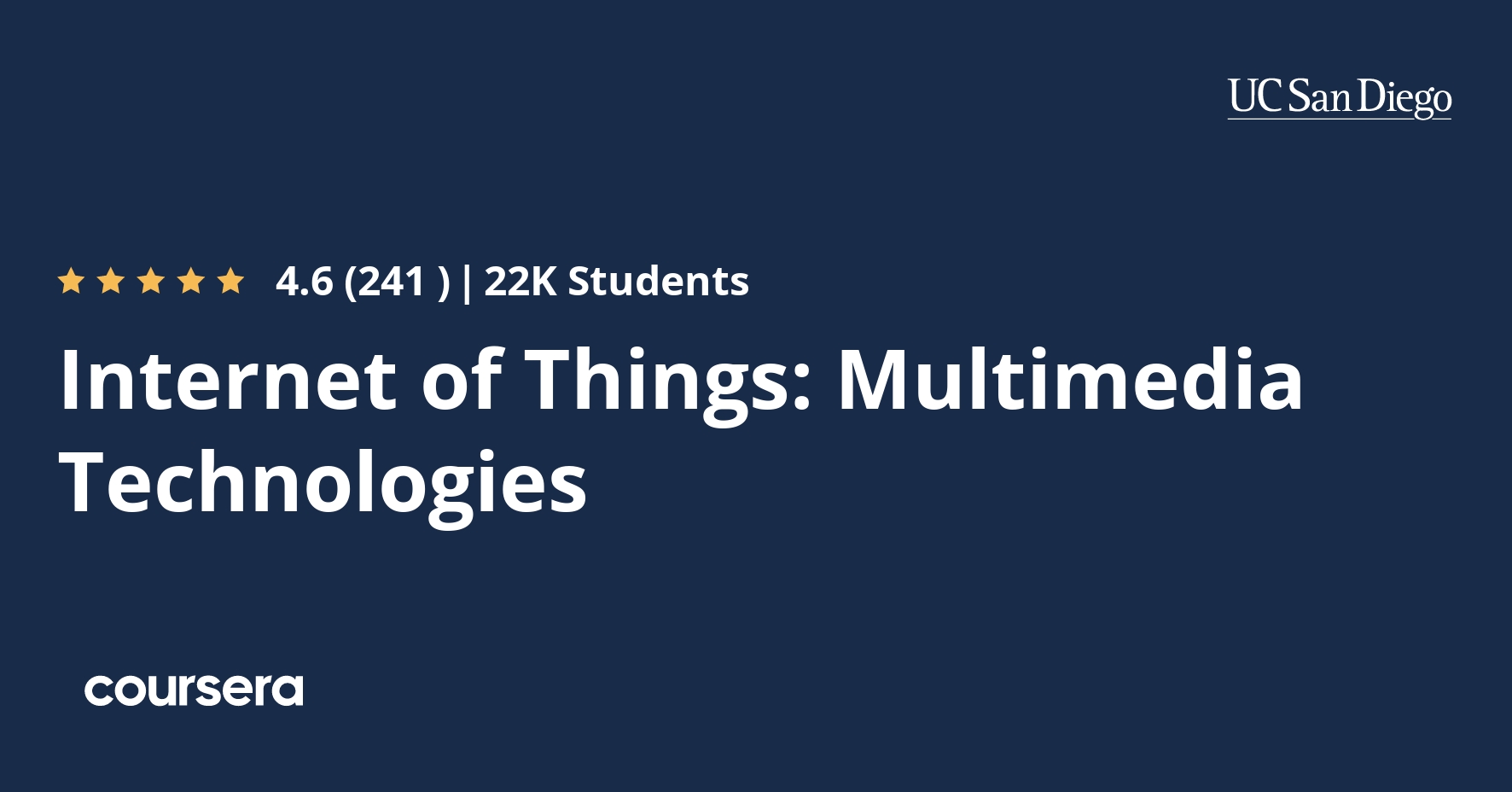 Internet of Things: Multimedia Technologies - Coursya