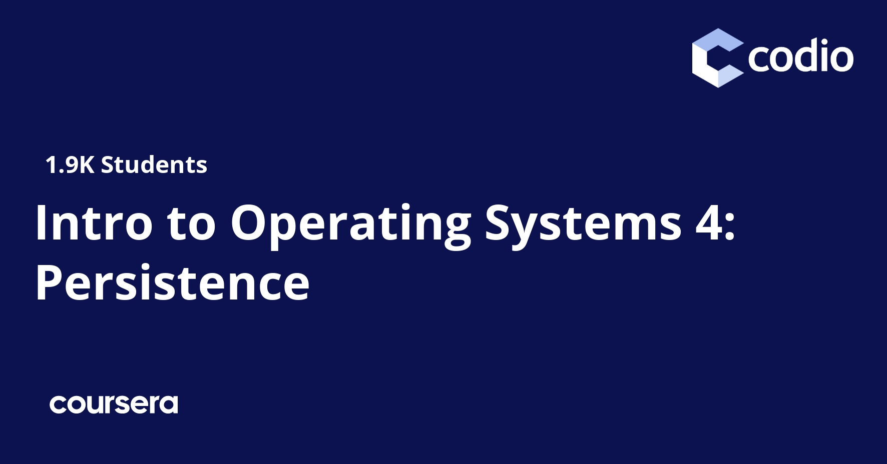 Intro to Operating Systems 4: Persistence - Coursya