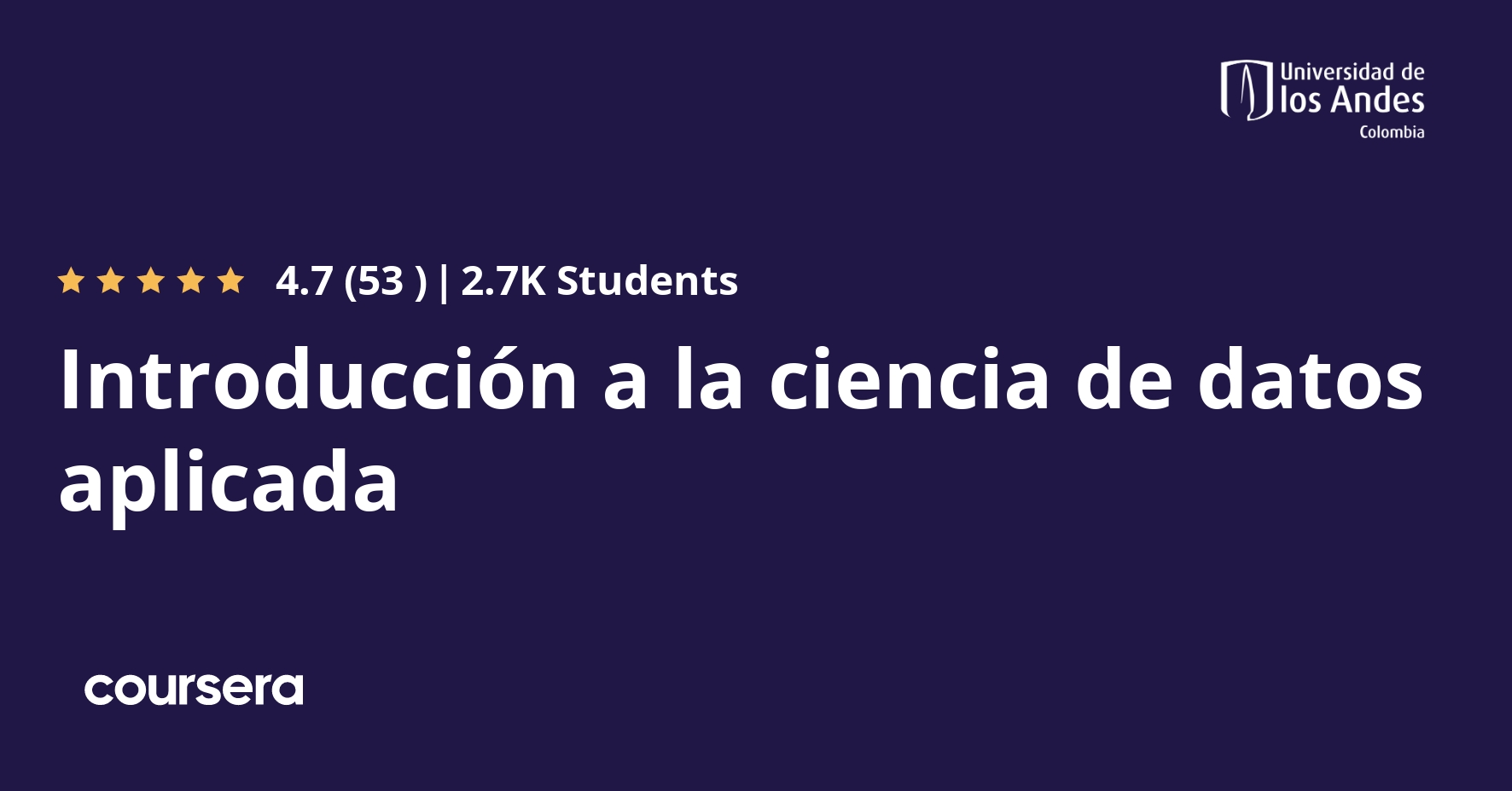 Introducción a la ciencia de datos aplicada - Coursya