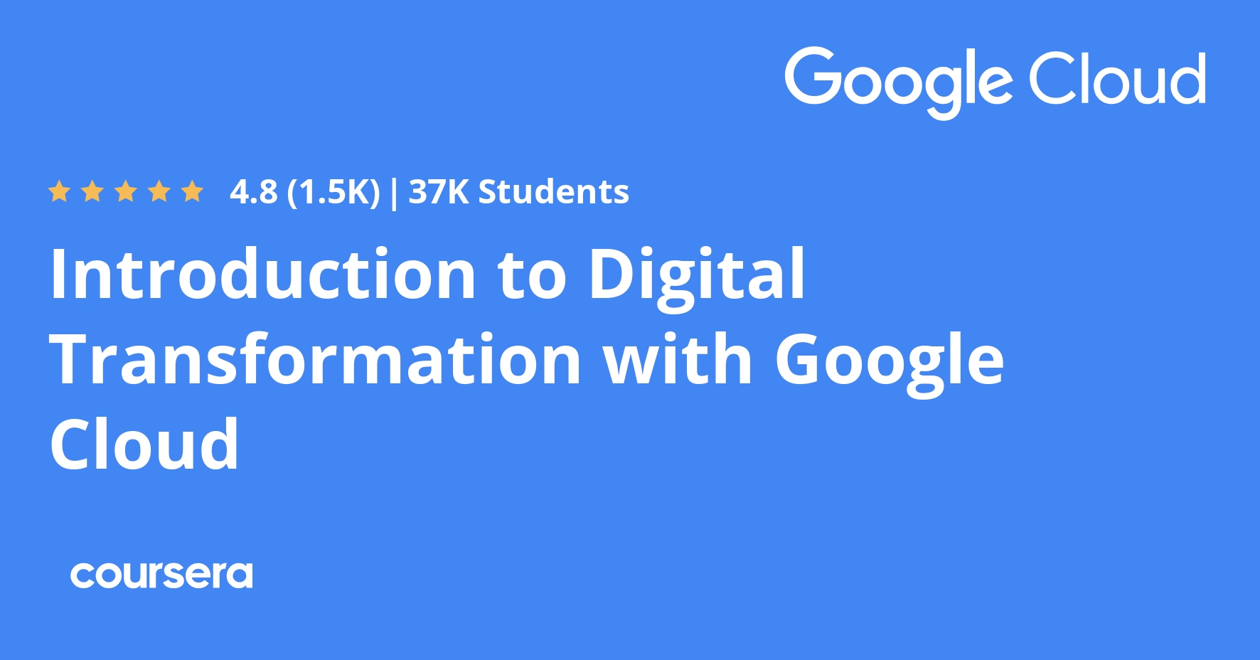 Introduction to Digital Transformation with Google Cloud - Coursya