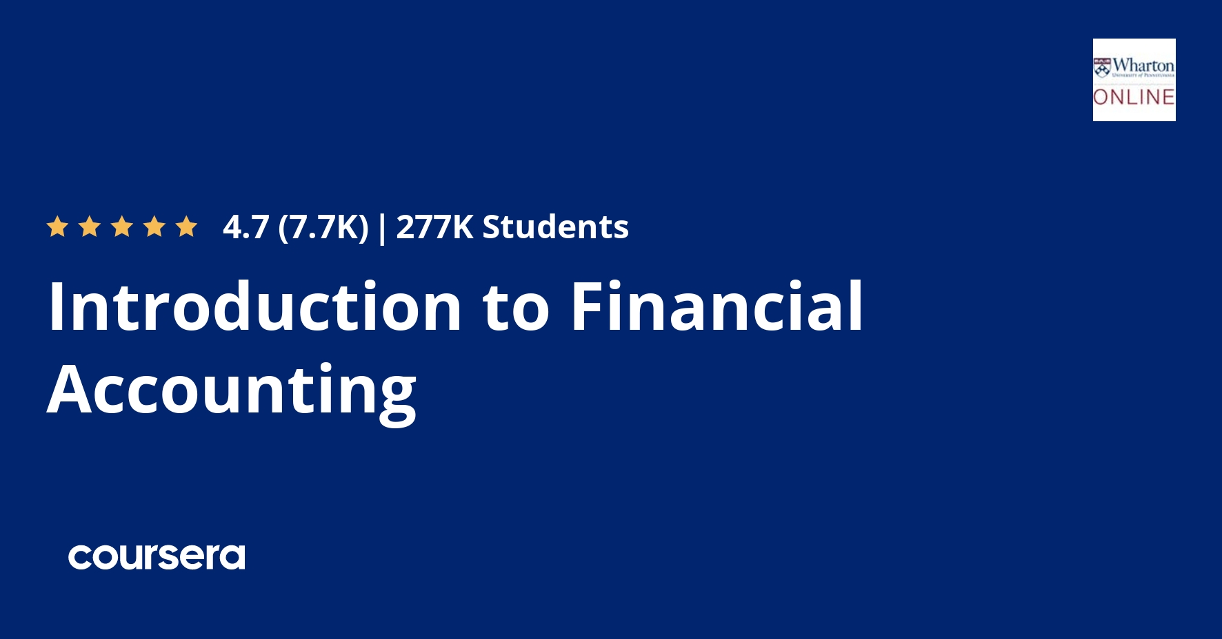 Introduction to Financial Accounting - Coursya