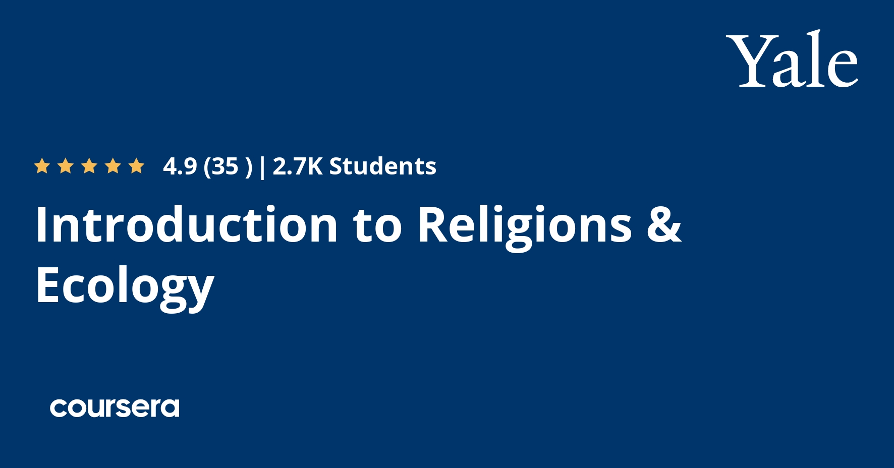 Introduction to Religions & Ecology - Coursya