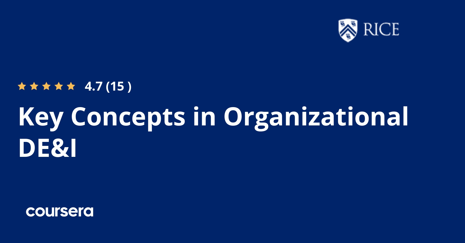 Key Concepts in Organizational DE&I - Coursya