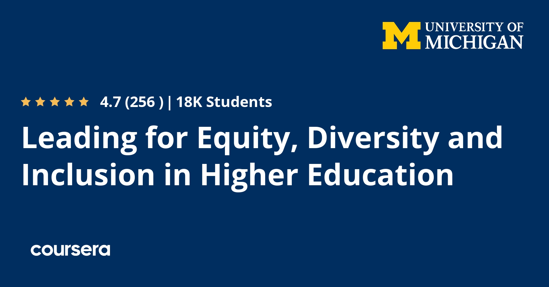 Leading For Equity Diversity And Inclusion In Higher Education Coursya
