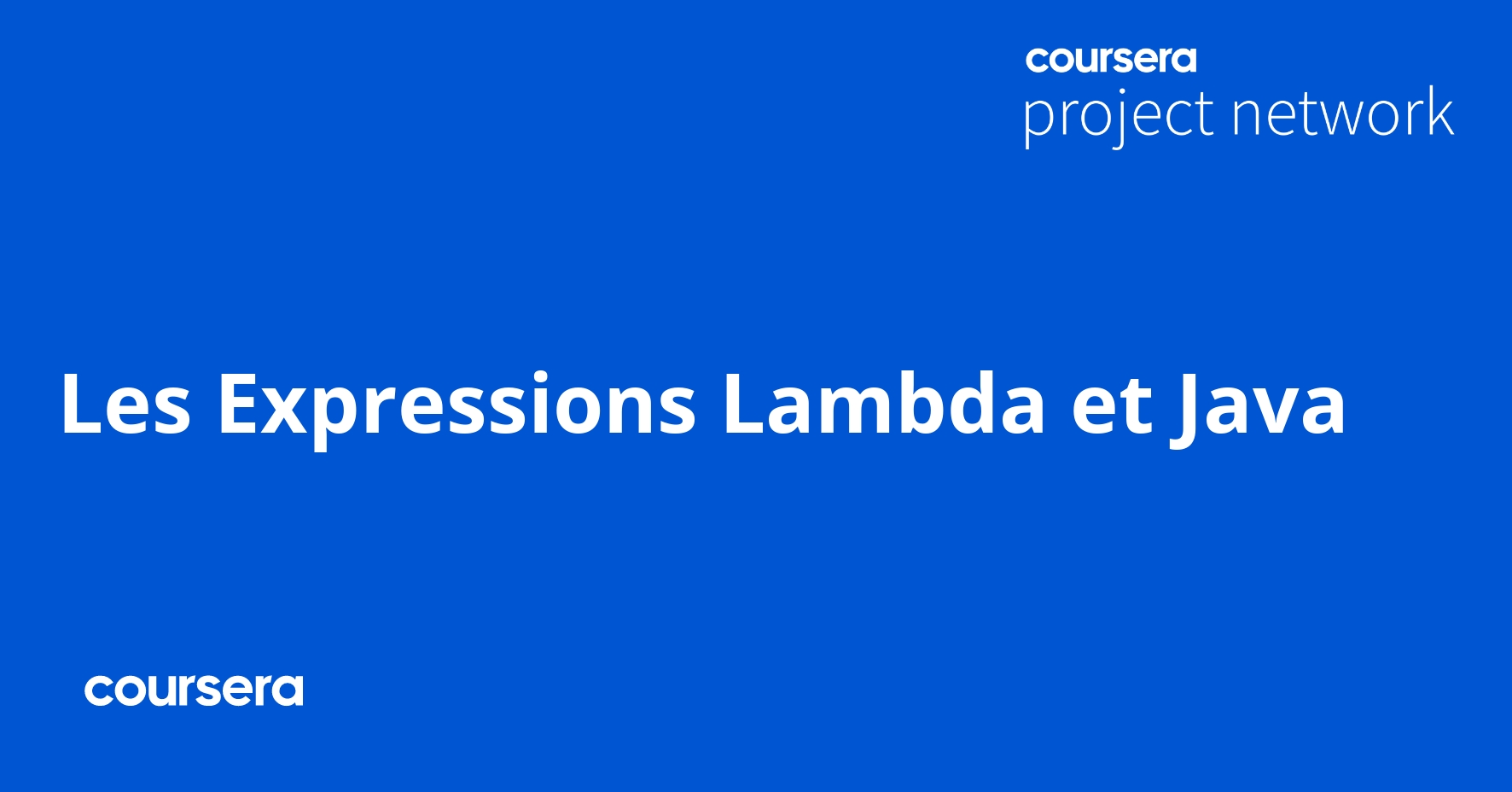 Les Expressions Lambda et Java - Coursya