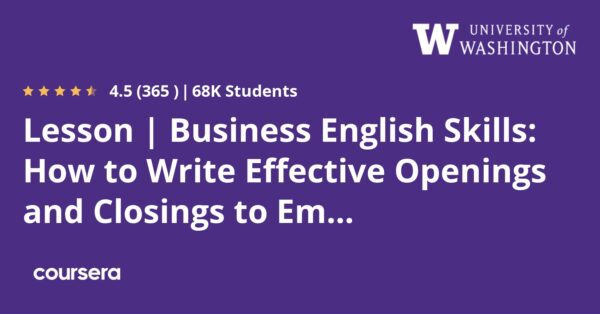 Lesson | Business English Skills: How to Write Effective Openings and ...