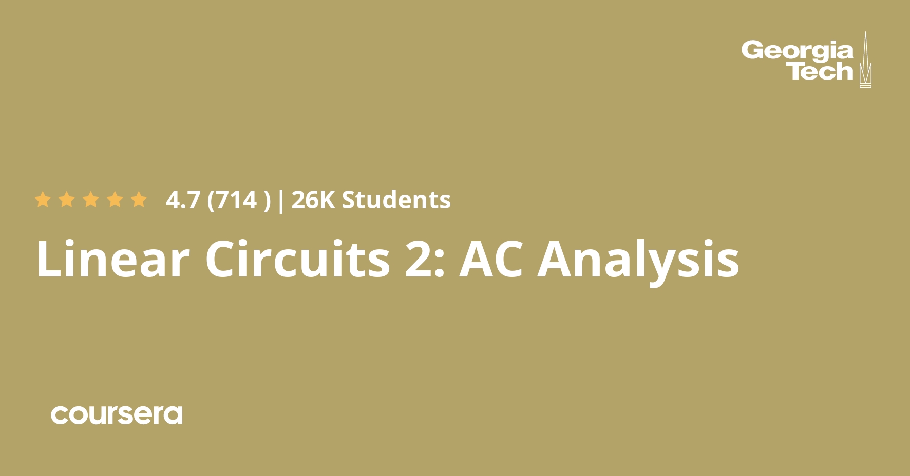 Linear Circuits 2: AC Analysis - Coursya