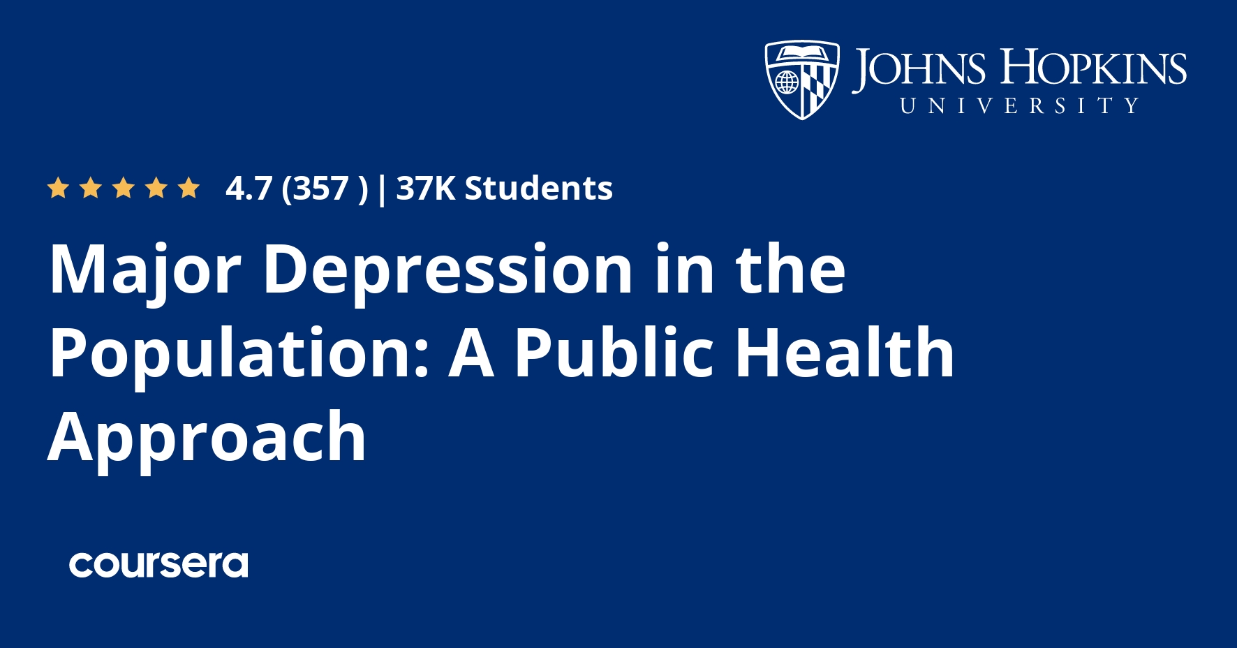 Major Depression in the Population: A Public Health Approach - Coursya