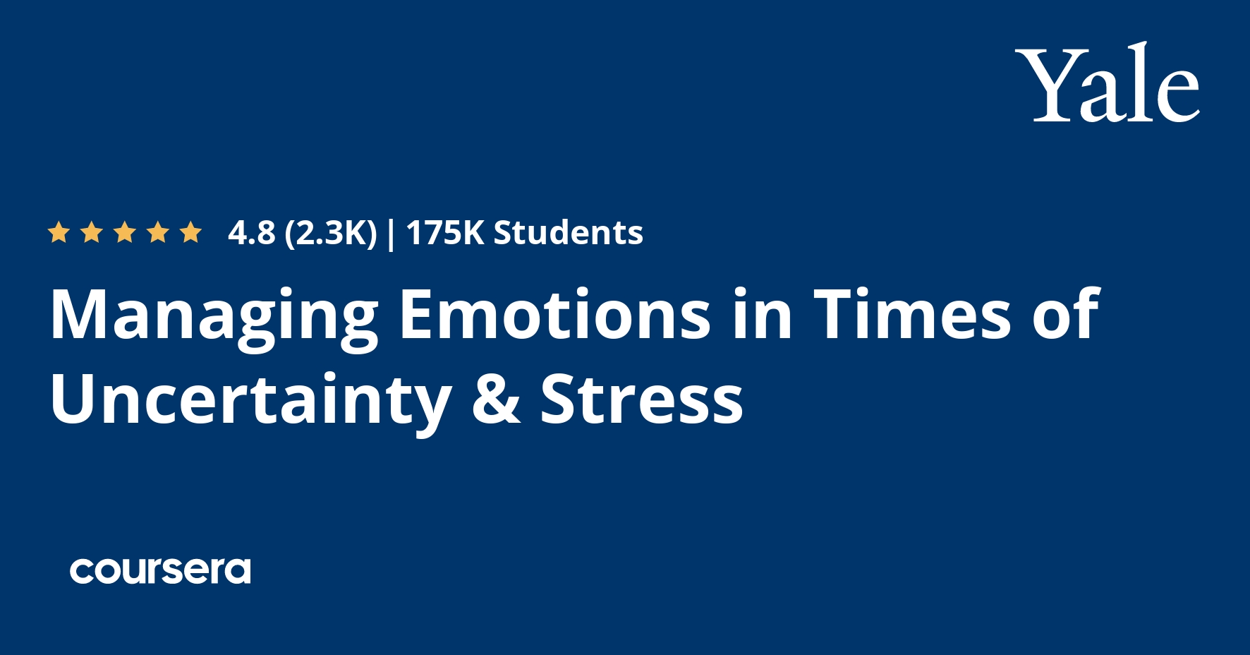 Managing Emotions in Times of Uncertainty & Stress - Coursya