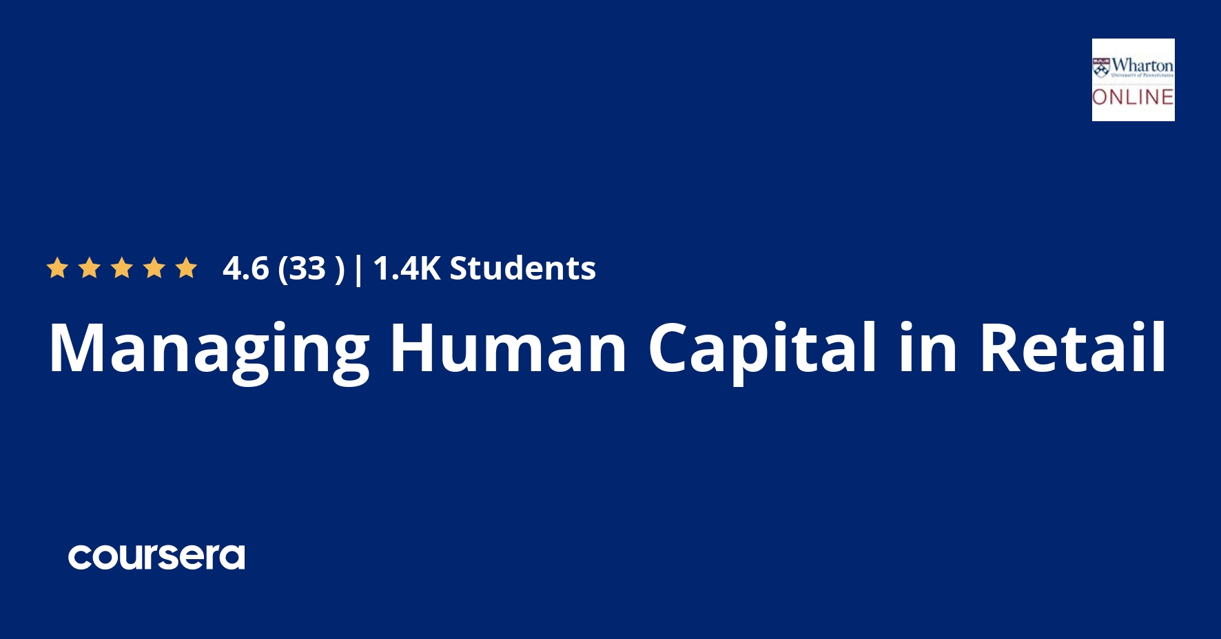 Managing Human Capital in Retail - Coursya