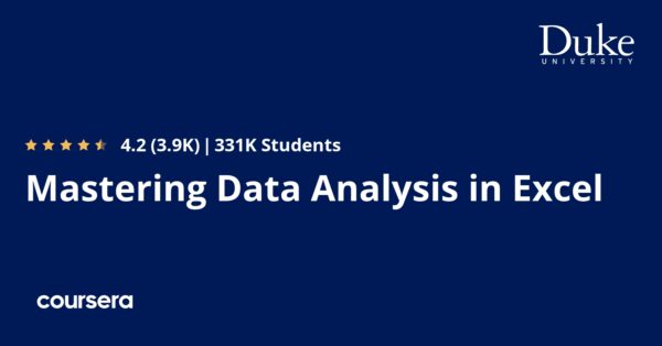 Mastering Data Analysis in Excel - Coursya