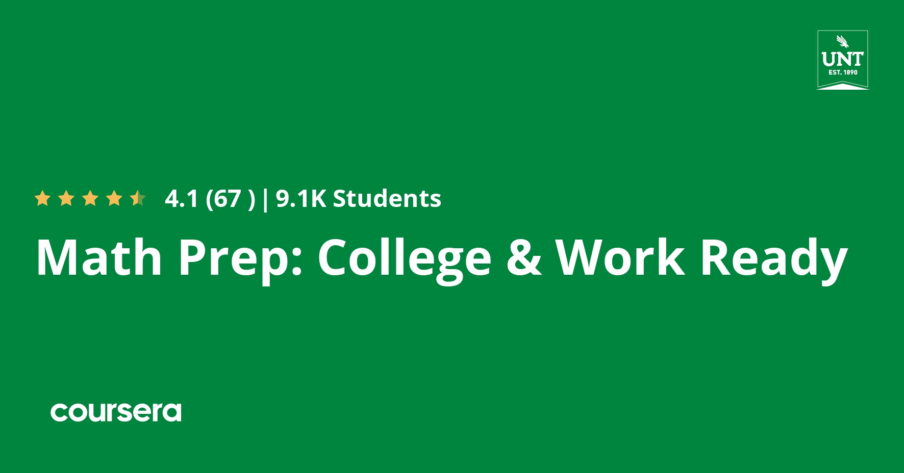 Math Prep: College & Work Ready - Coursya