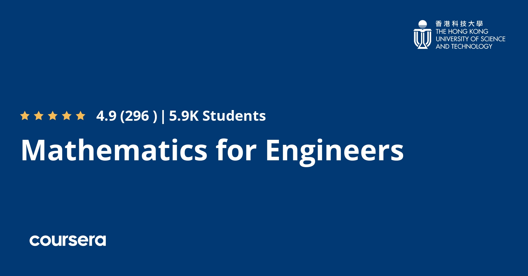 Mathematics for Engineers Specialization - Coursya