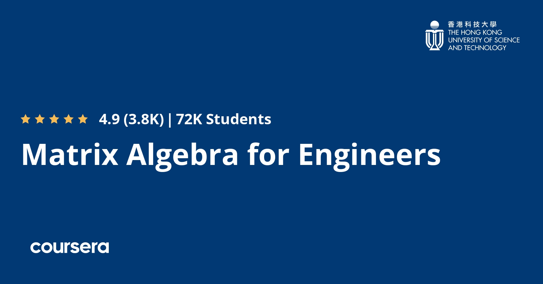 Matrix Algebra for Engineers - Coursya