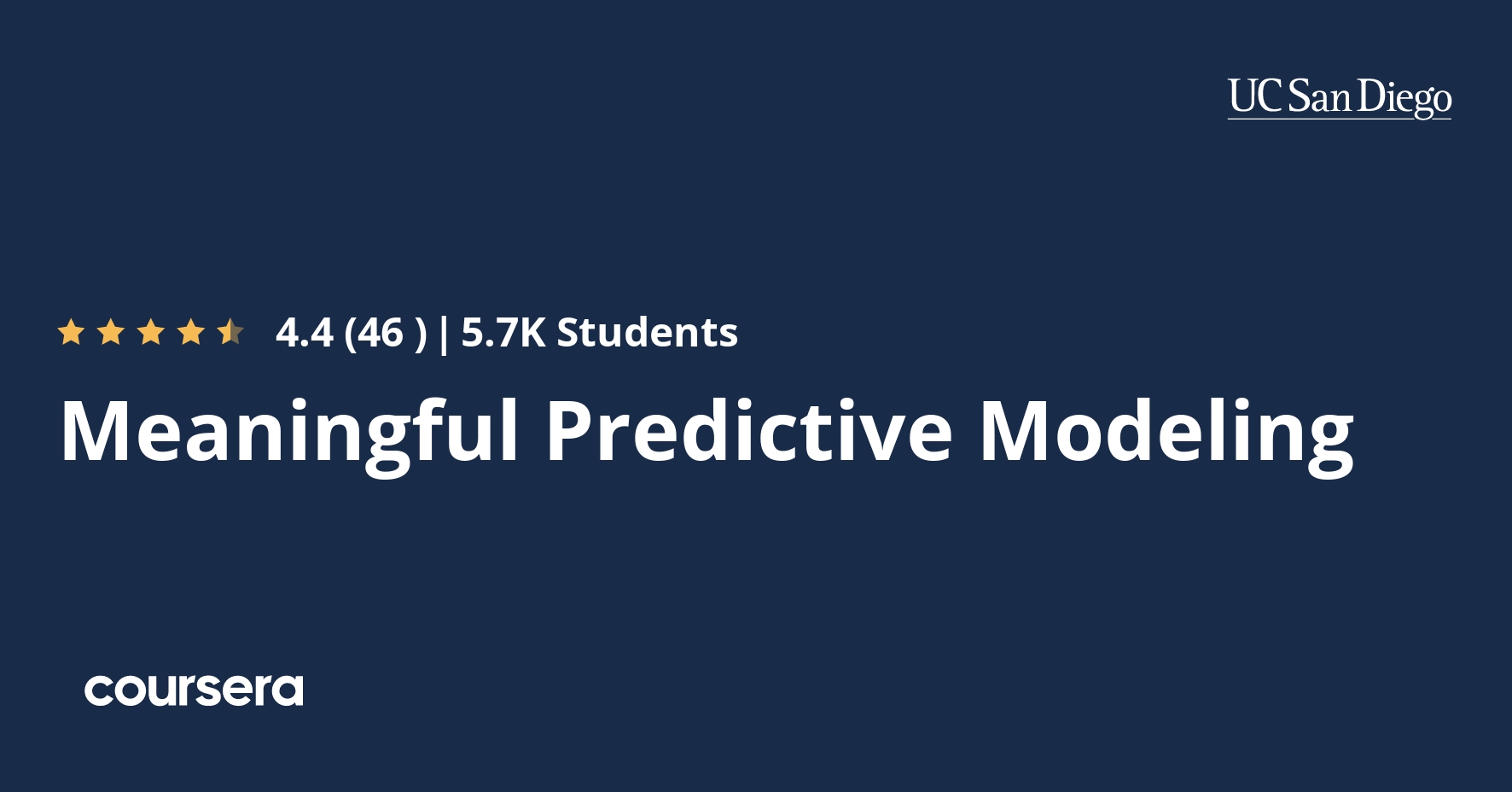 Meaningful Predictive Modeling - Coursya