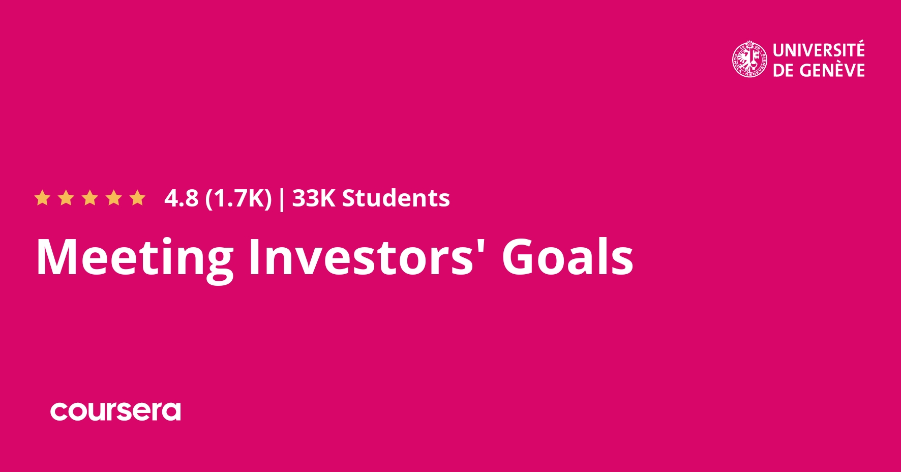 Meeting Investors' Goals - Coursya