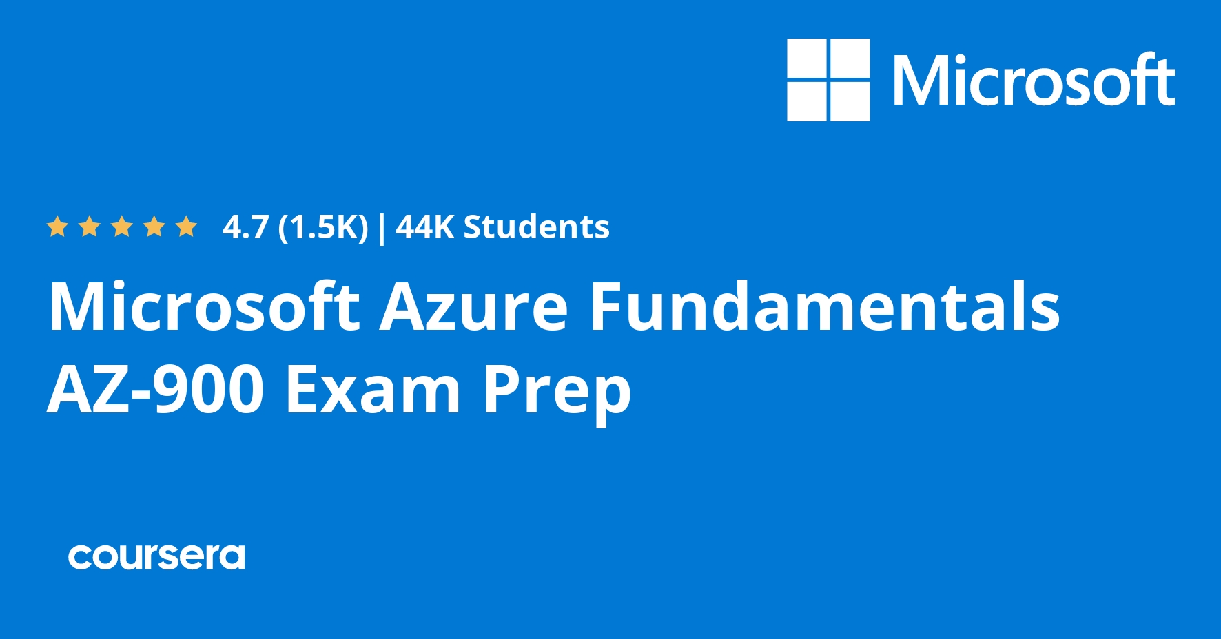 Microsoft Azure Fundamentals Az 900 Exam Prep Specialization Coursya