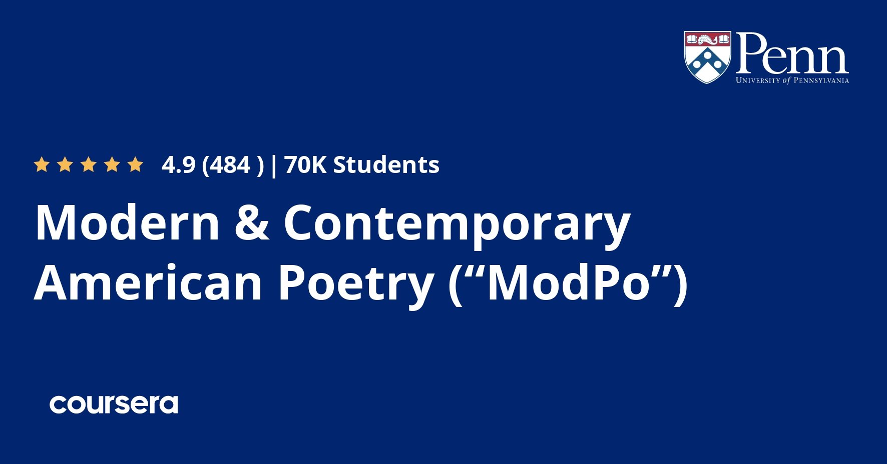 Modern & Contemporary American Poetry (“ModPo”) - Coursya