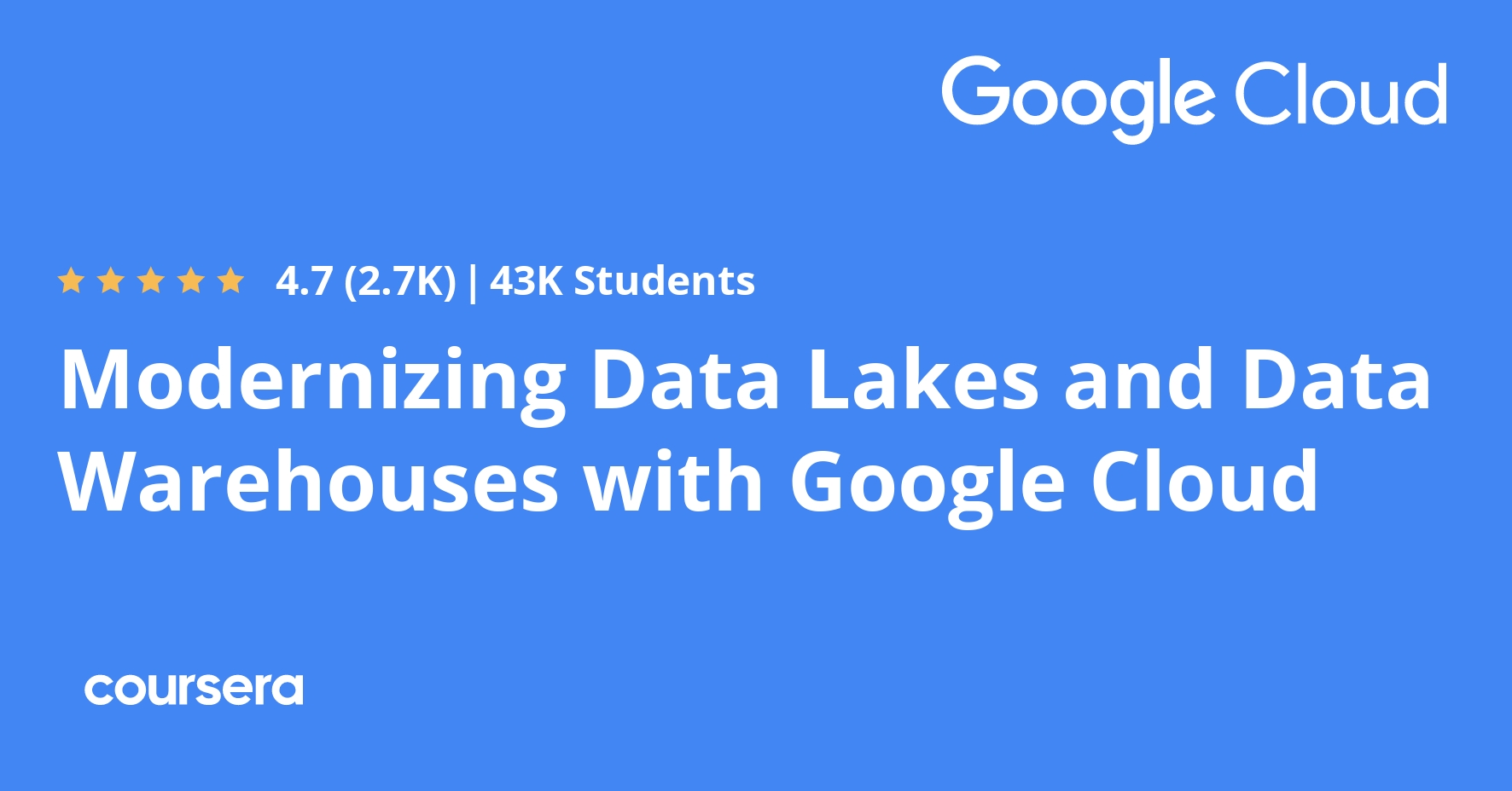 Modernizing Data Lakes and Data Warehouses with Google Cloud - Coursya