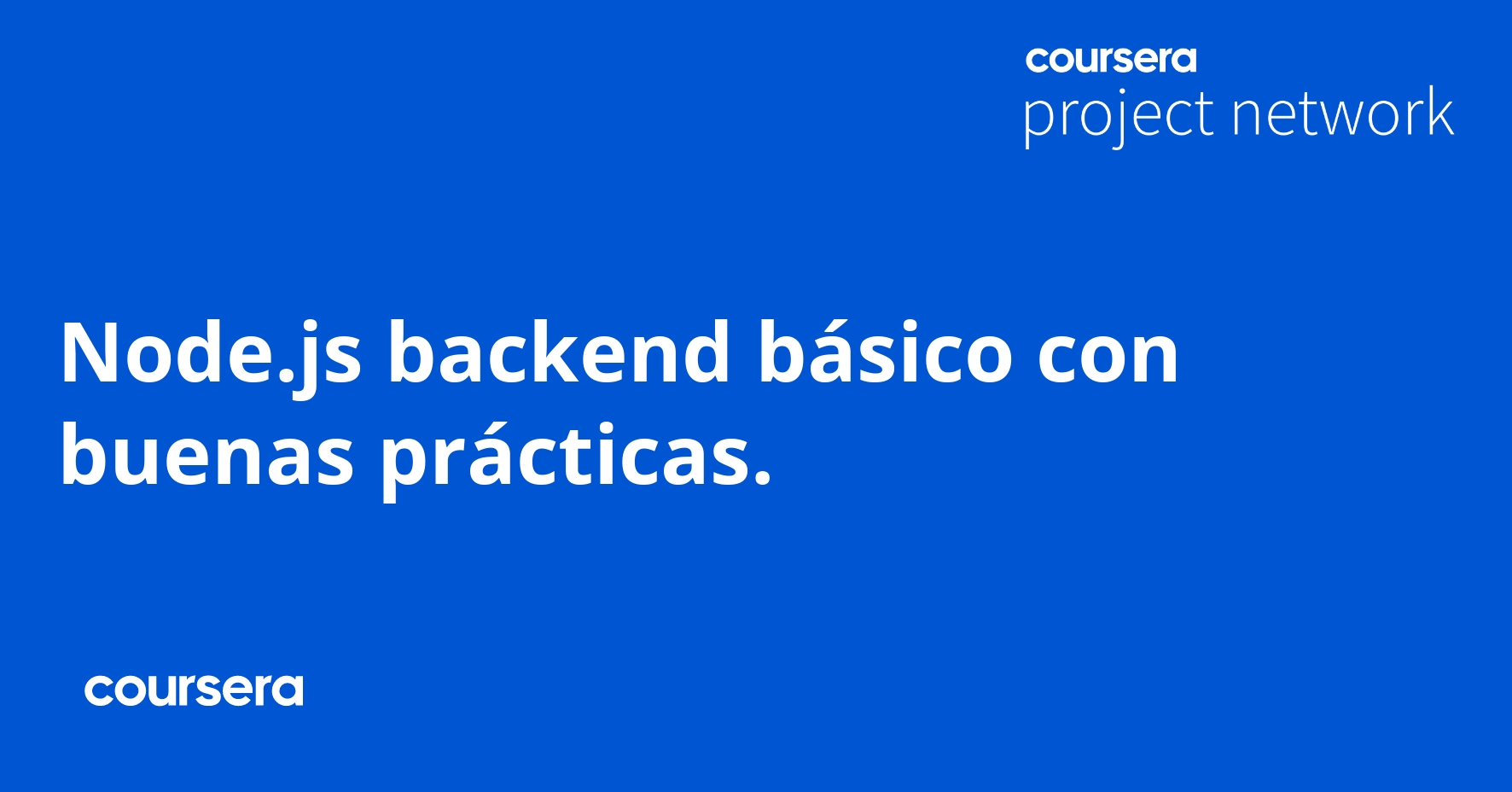 Node.js backend básico con buenas prácticas. - Coursya