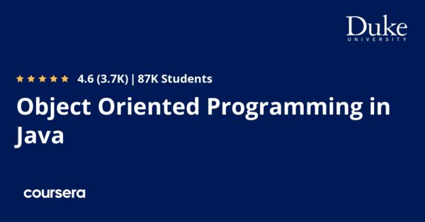 Object Oriented Programming in Java Specialization - Coursya