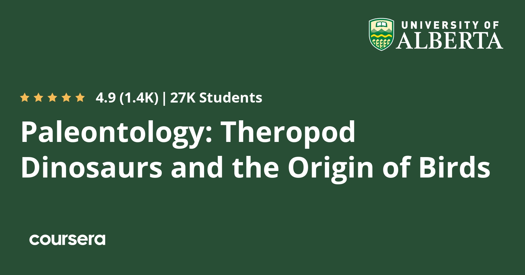 Paleontology: Theropod Dinosaurs and the Origin of Birds - Coursya