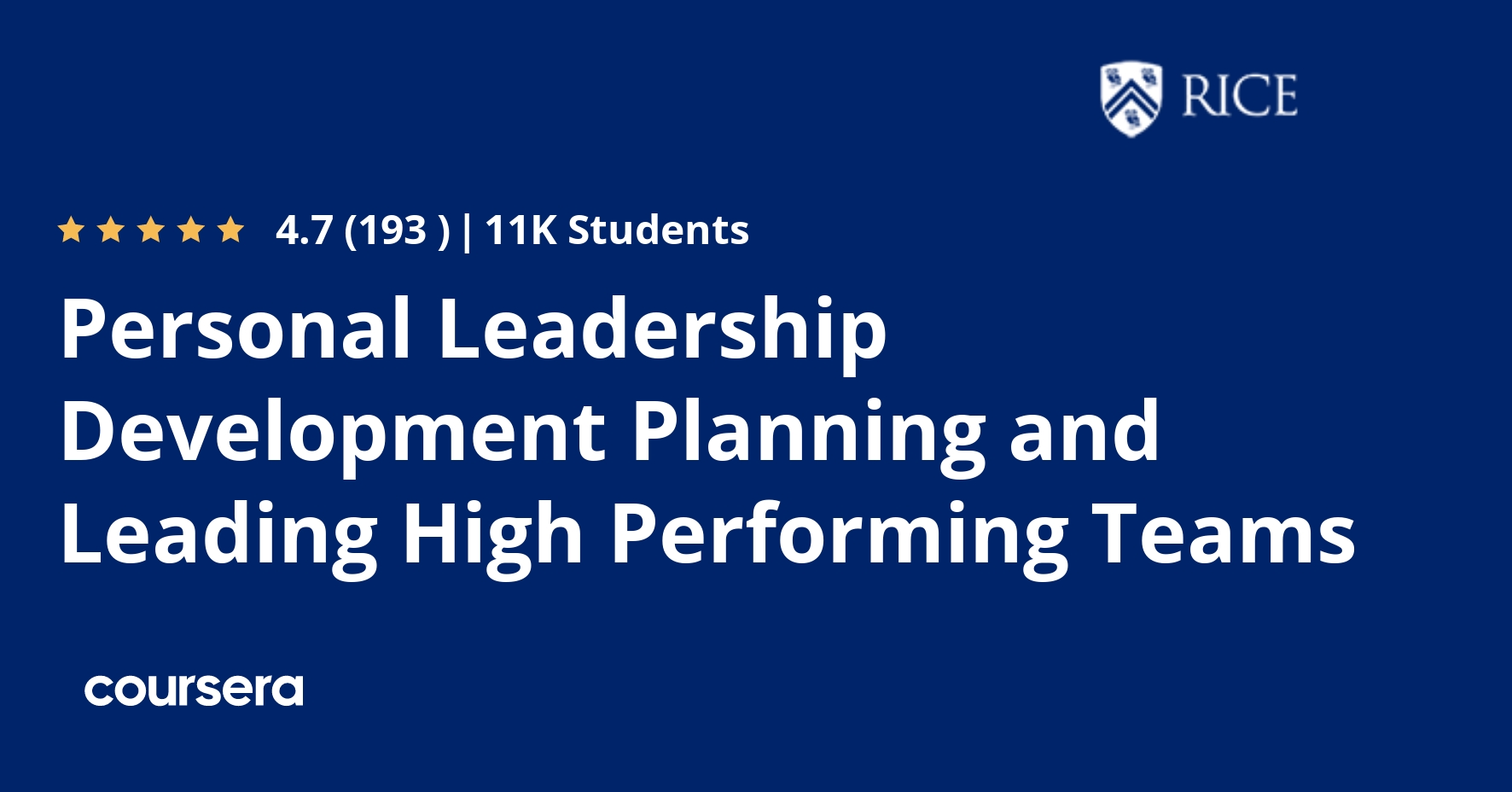 Personal Leadership Development Planning and Leading High Performing ...