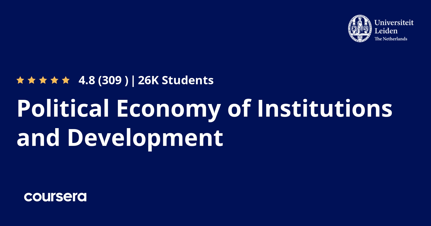 Political Economy of Institutions and Development - Coursya