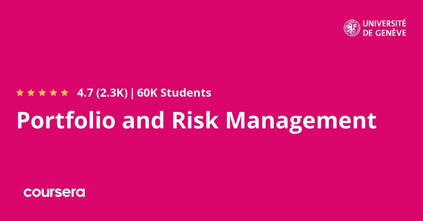 Portfolio and Risk Management - Coursya