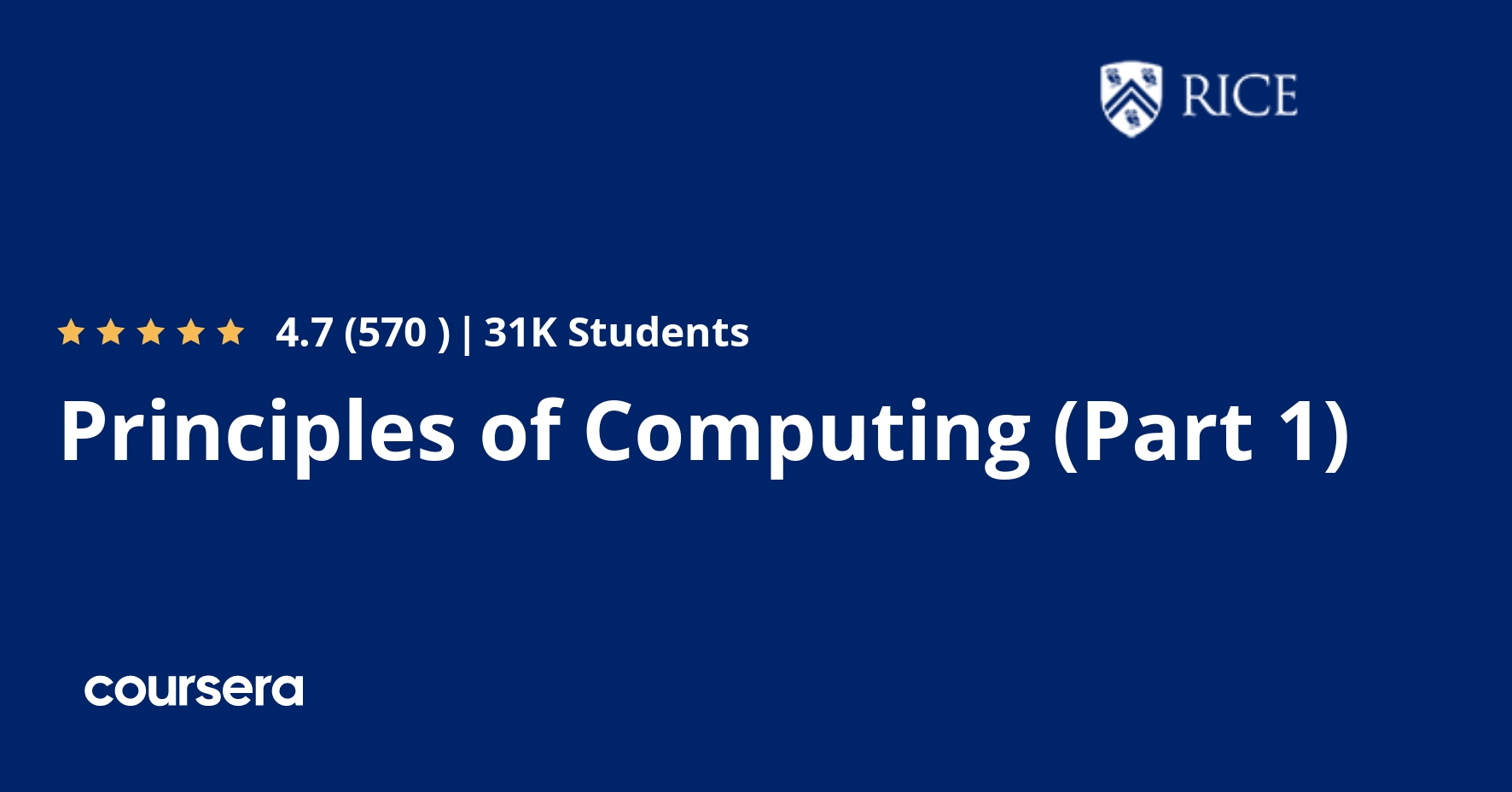 Principles of Computing (Part 1) - Coursya