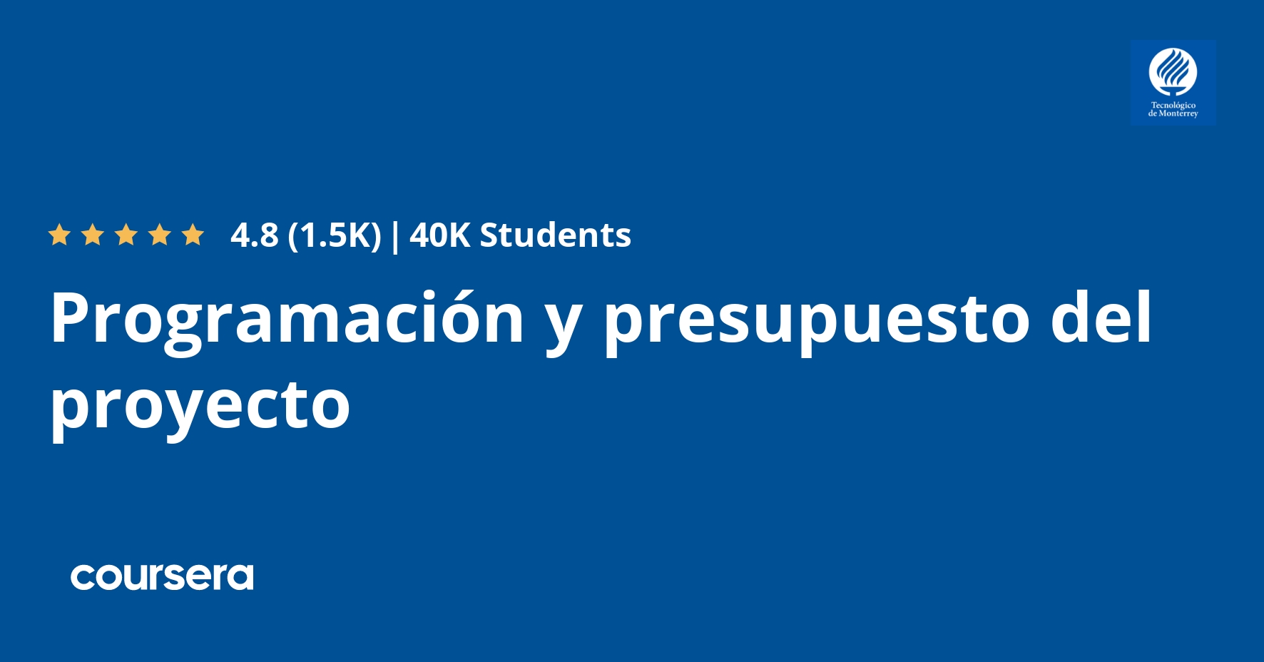 Programación y presupuesto del proyecto - Coursya