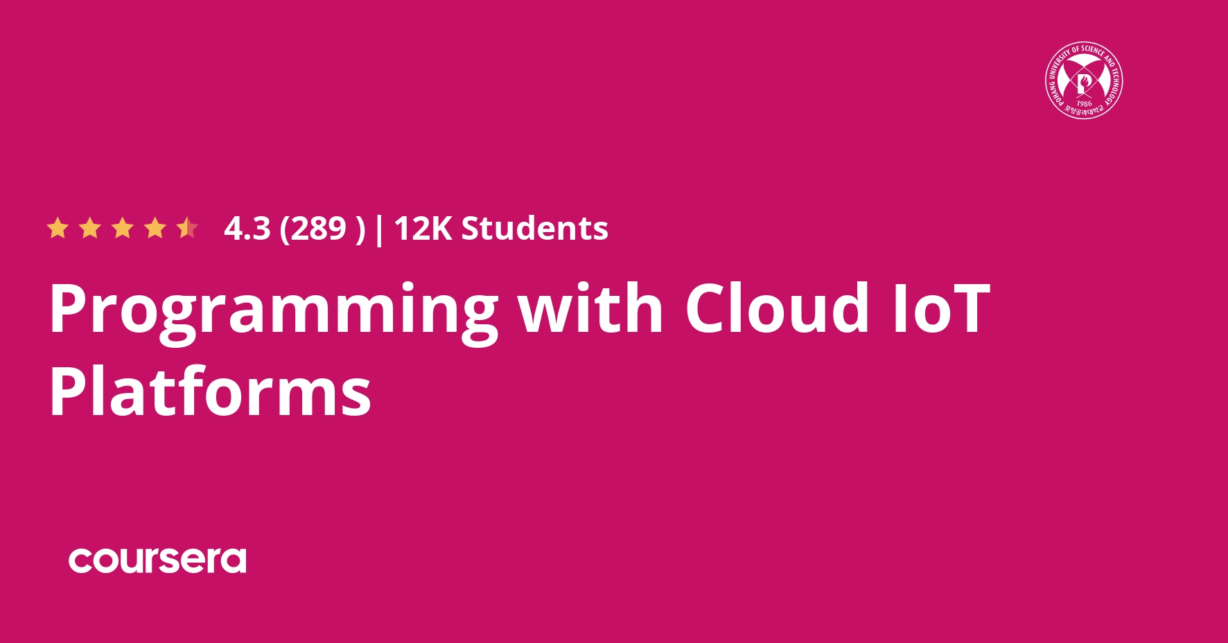 Programming with Cloud IoT Platforms - Coursya