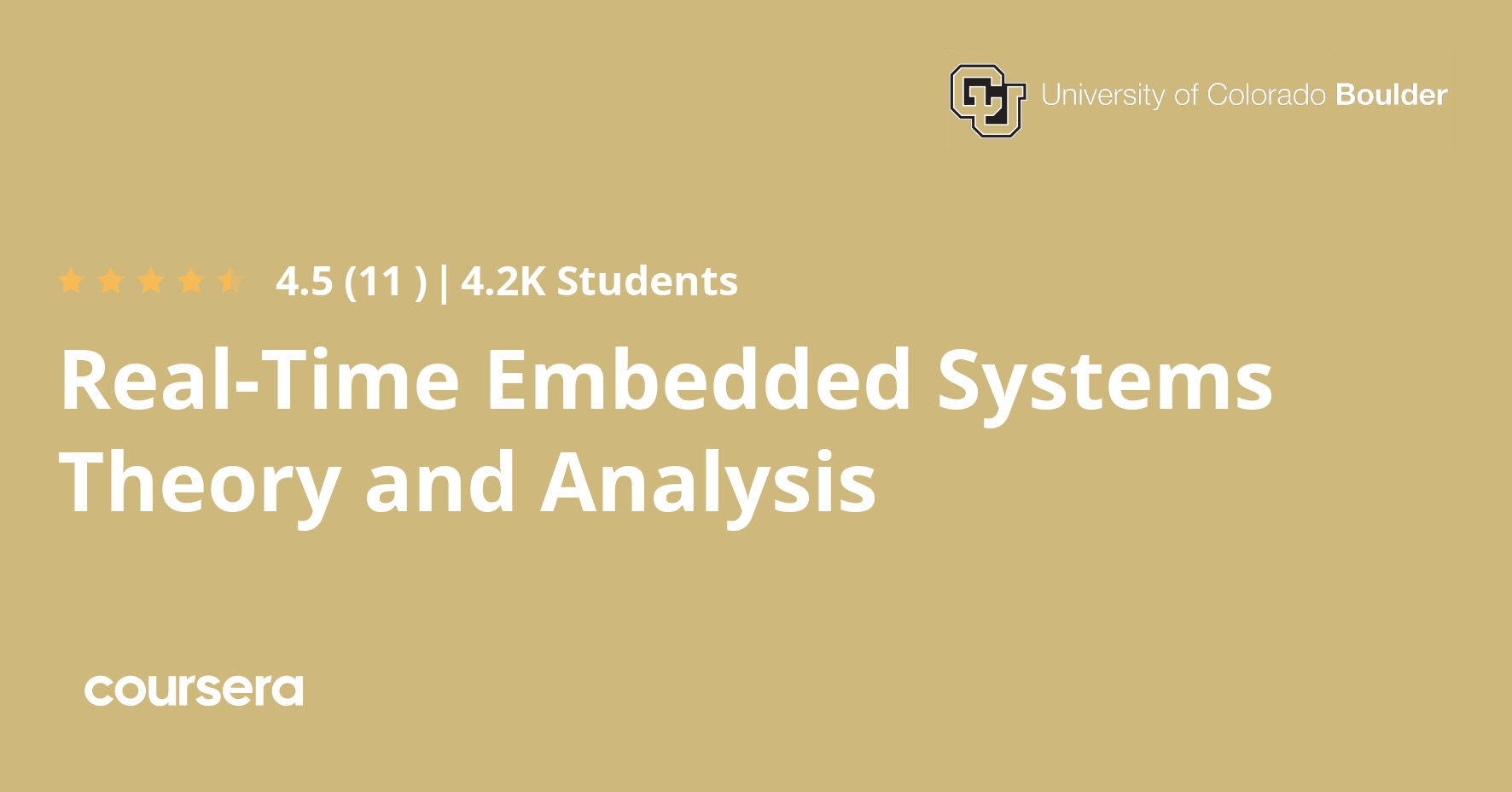 Real-Time Embedded Systems Theory and Analysis - Coursya
