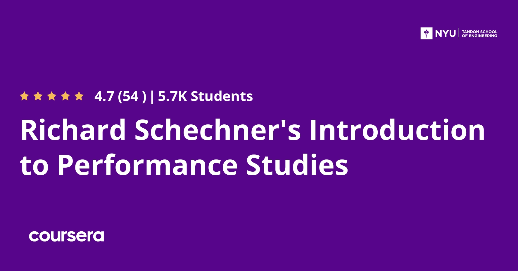 Richard Schechner's Introduction to Performance Studies - Coursya