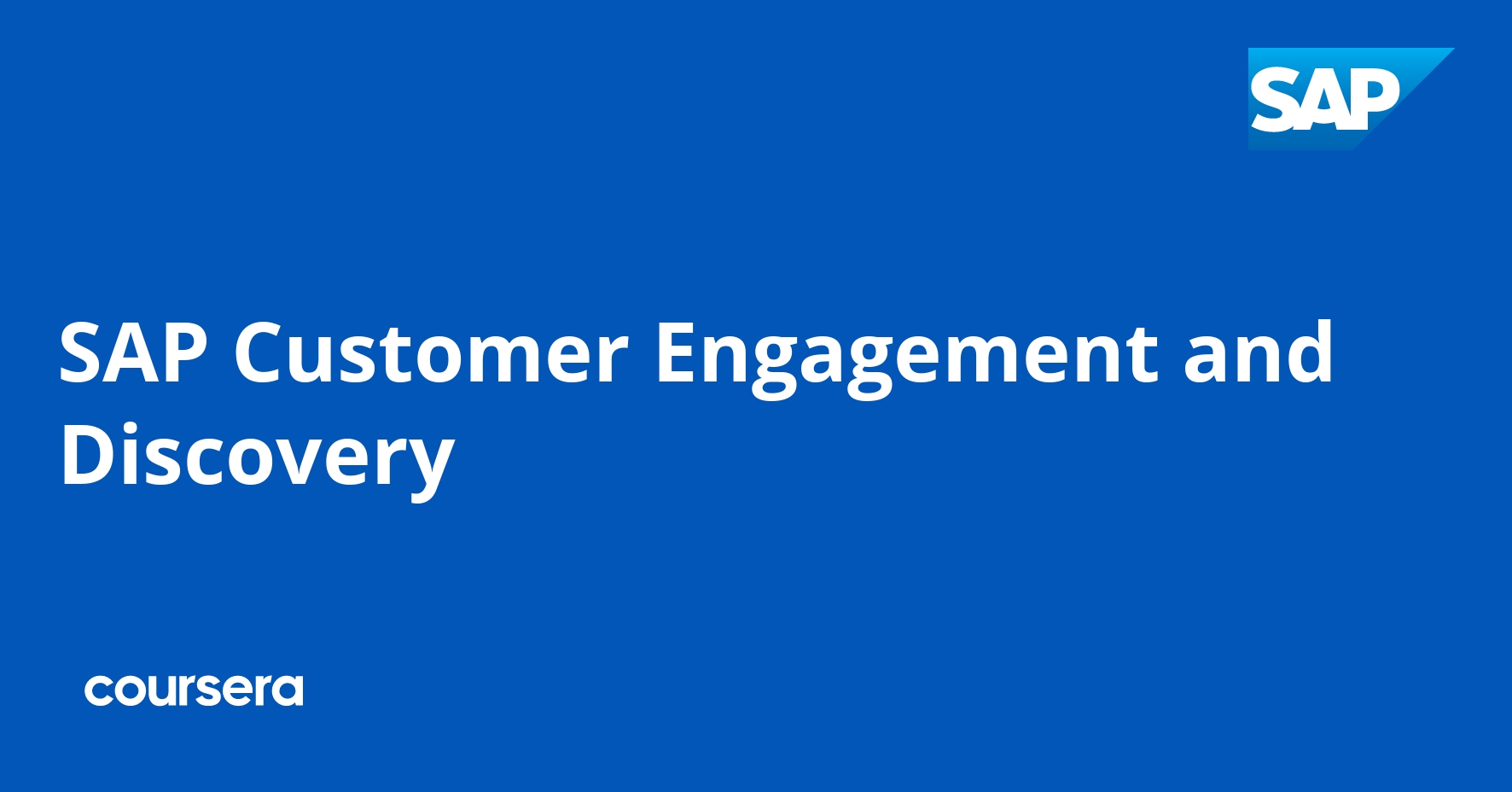 SAP Customer Engagement and Discovery - Coursya