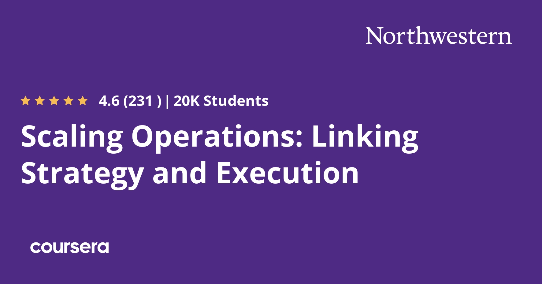 Scaling Operations: Linking Strategy and Execution - Coursya