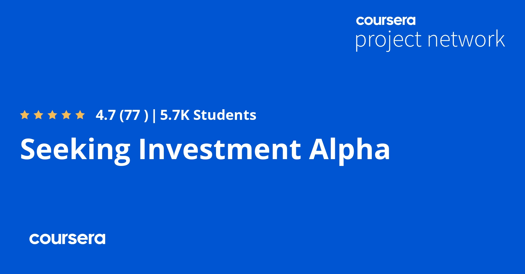 Seeking Investment Alpha - Coursya