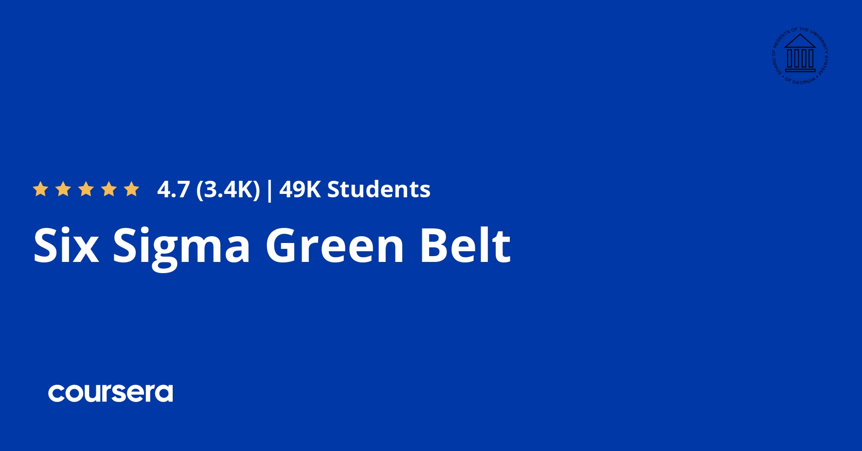 Six Sigma Green Belt Specialization Coursya 4669